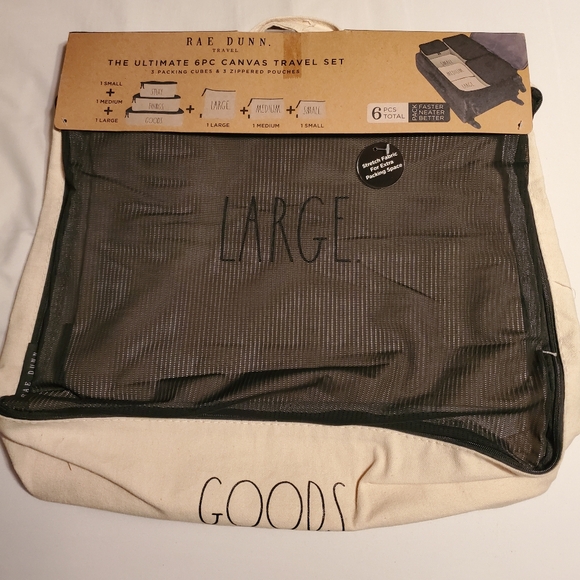 Rae Dunn | Storage & Organization | Rae Dunn Travel Set 3 Packing Cubes ...